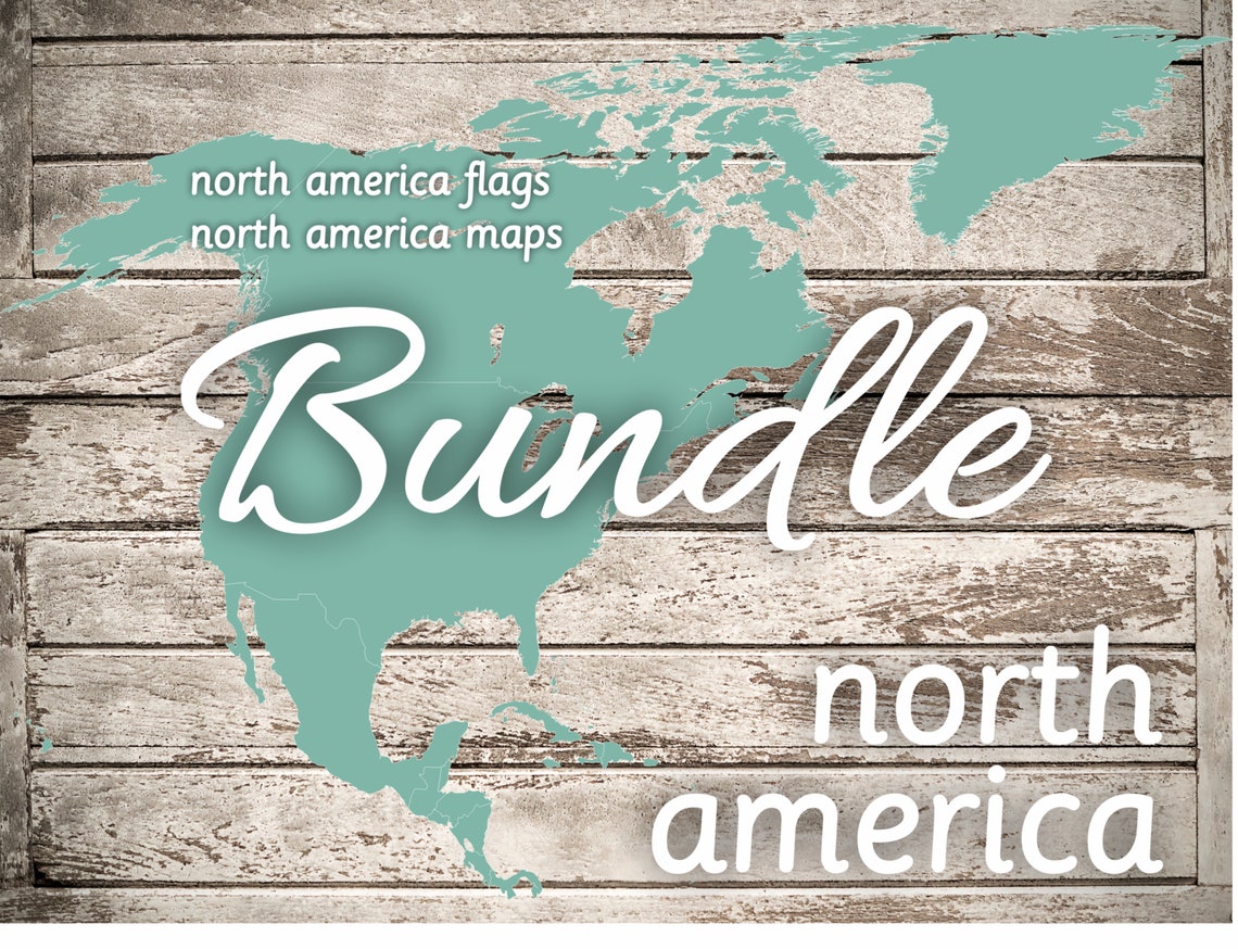 BUNDLE NORTH AMERICA Flags Maps 83 Montessori Cards | Etsy