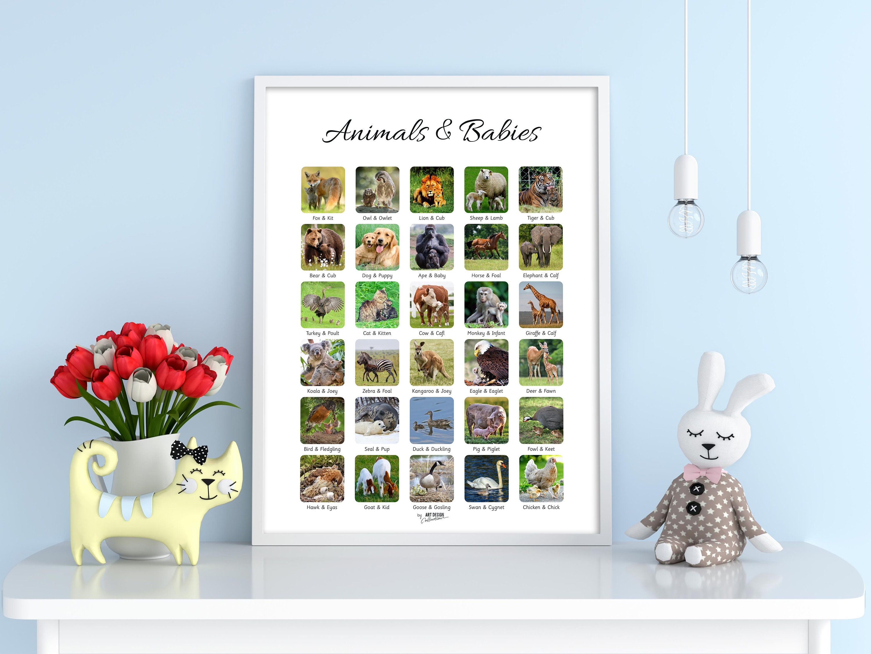 ANIMALS & BABIES POSTER • Montessori Poster • Montessori Educational ...