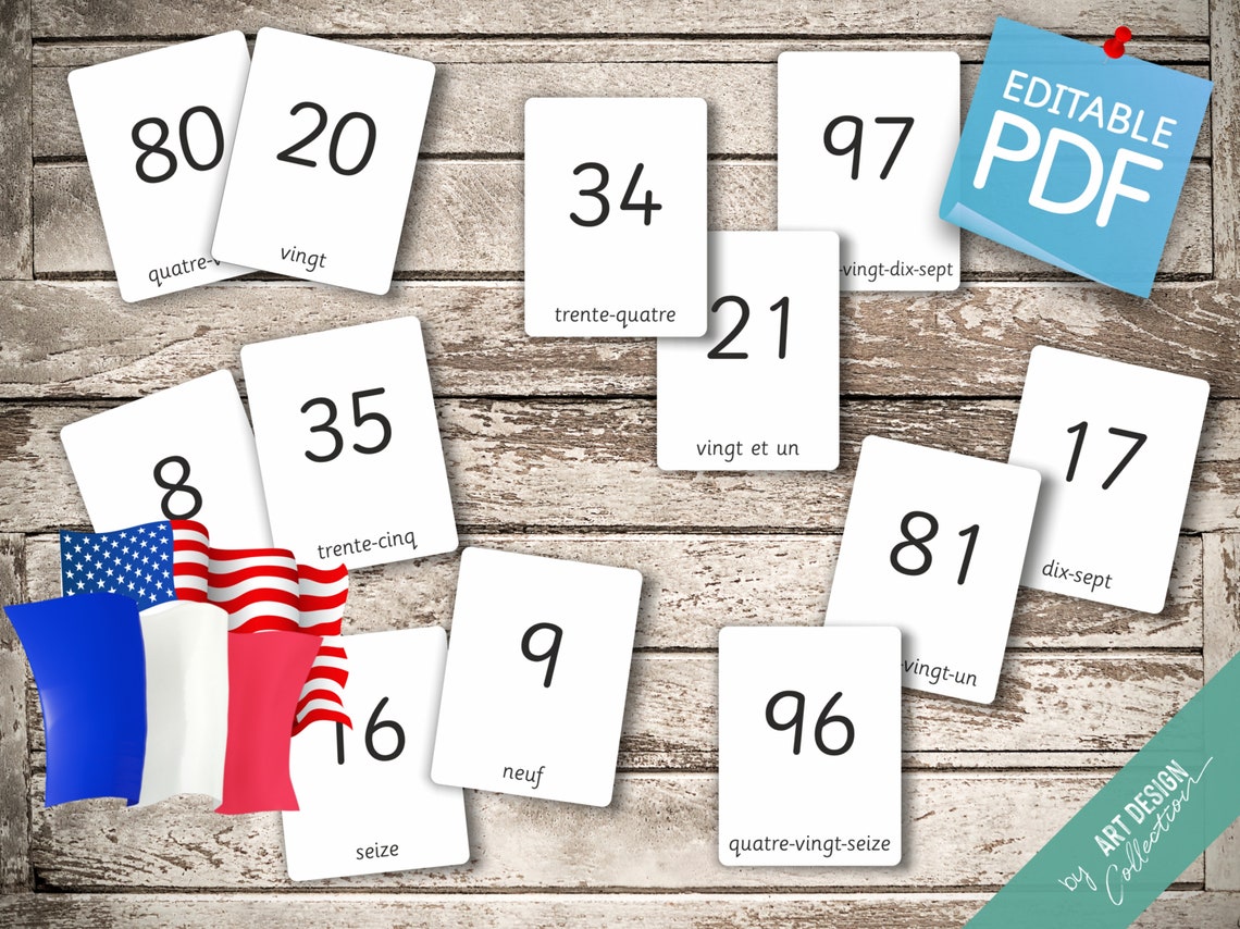 NUMBERS 0 to 100 FRENCH Edition 101 French and 101 English - Etsy
