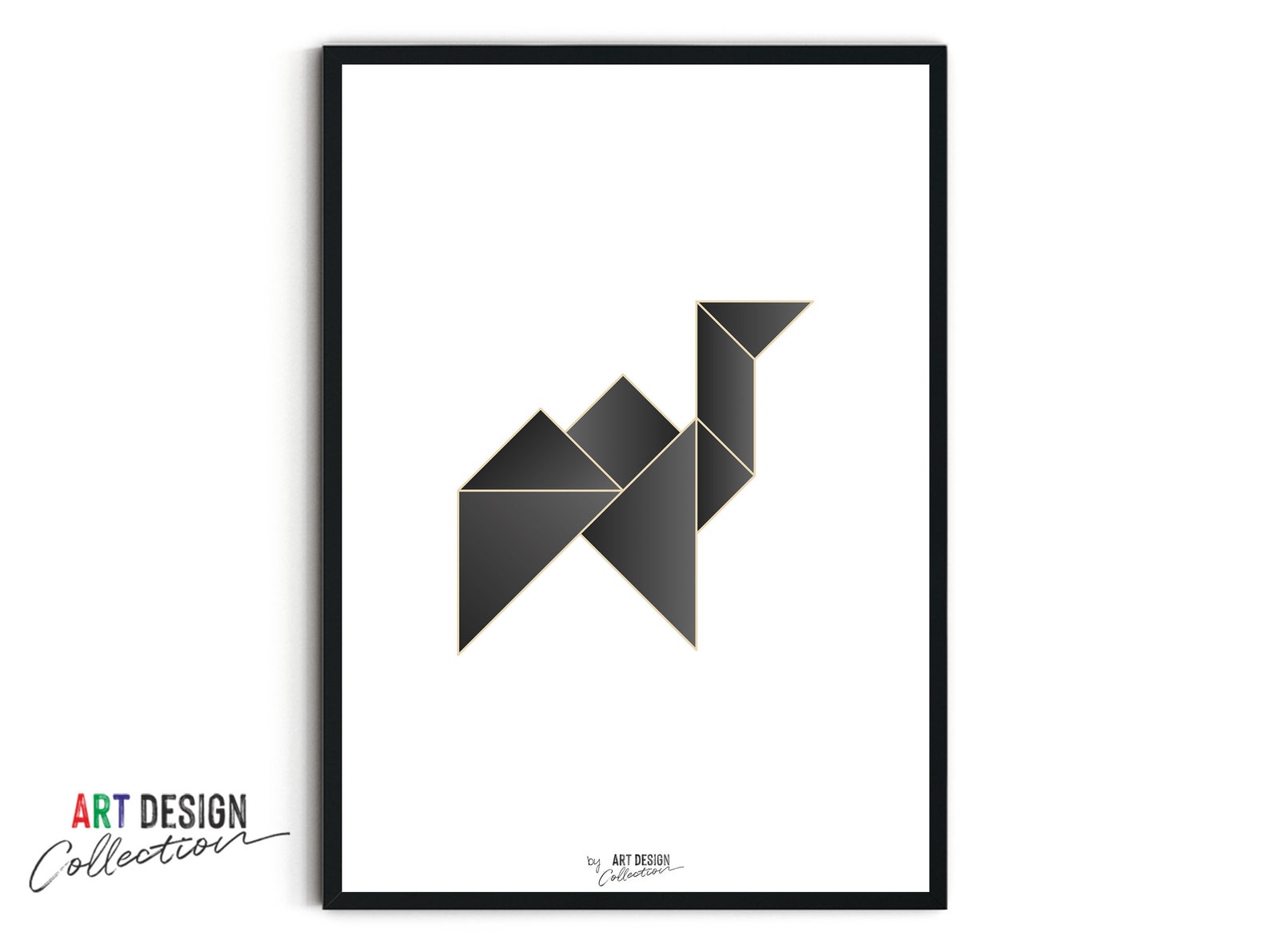Camel Tangram Abstract Wall Art Printable Wall Art Decor - Etsy