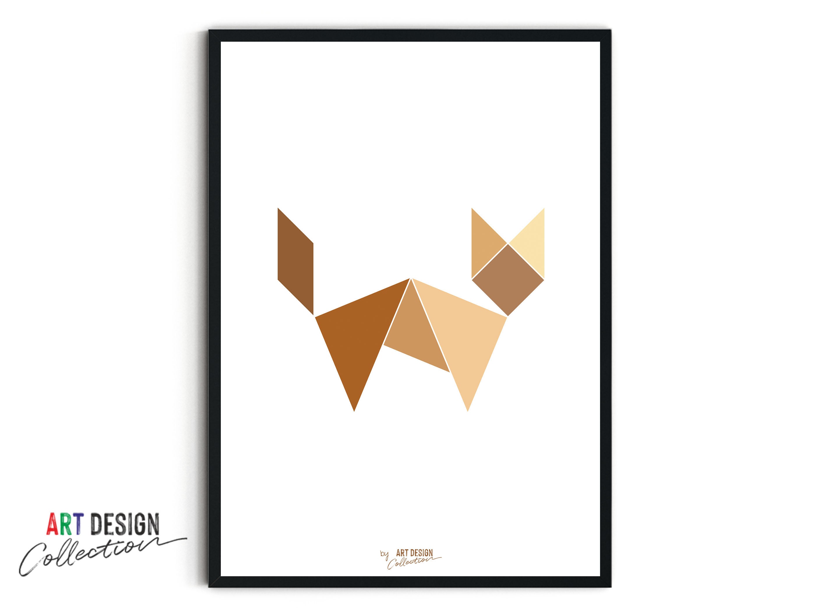 Cat Tangram Abstract Wall Art, Printable Wall Art Decor, Downloadable ...