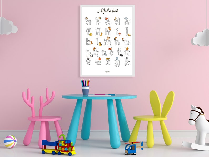 3 ALPHABET TRACING POSTERS 3 Montessori Poster Montessori - Etsy