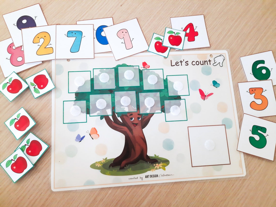 Let's Count 1 to 10 Activity Busy Book Printable Preschool - Etsy