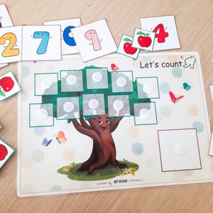 Let's Count 1 to 10 Activity Busy Book Printable Preschool Homeschool ...