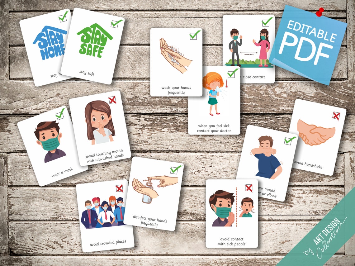 PERSONAL HYGIENE 18 Montessori Cards Flash Cards - Etsy