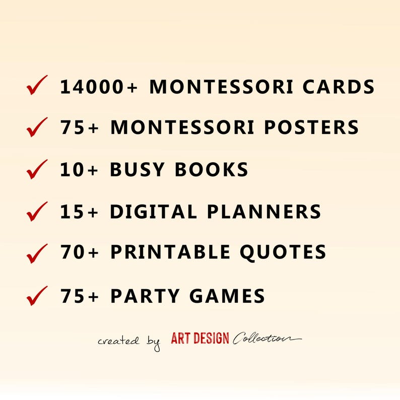 Whole Shop Bundle • Montessori Cards Digital Planners Busy Books Party ...