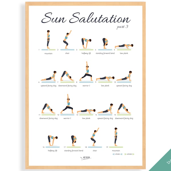 Sun Salutation Poster - Etsy