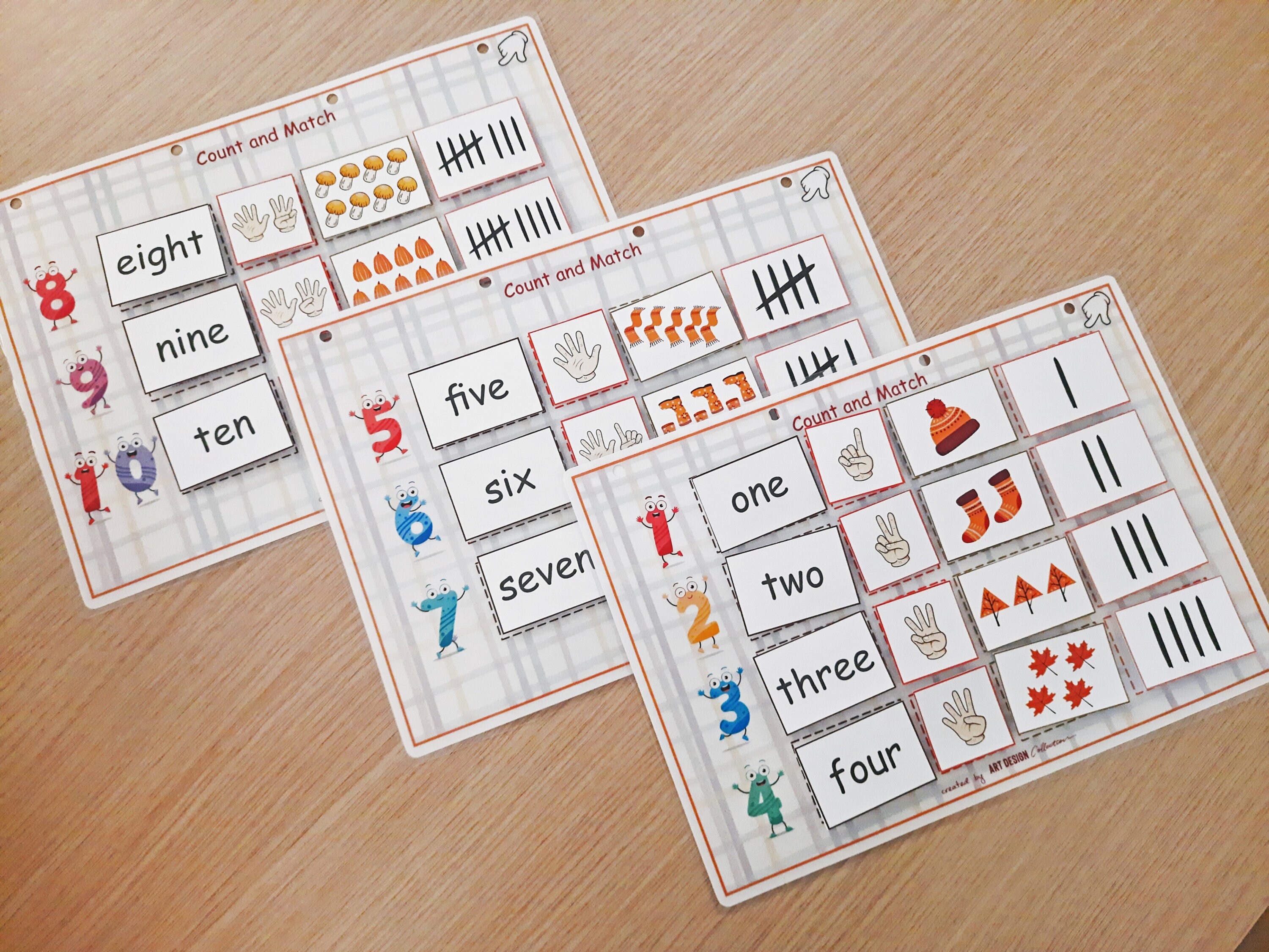 COUNT AND MATCH Busy Book Printable Preschool Activity - Etsy UK