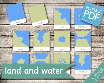 Montessori Land and Water Forms - Etsy