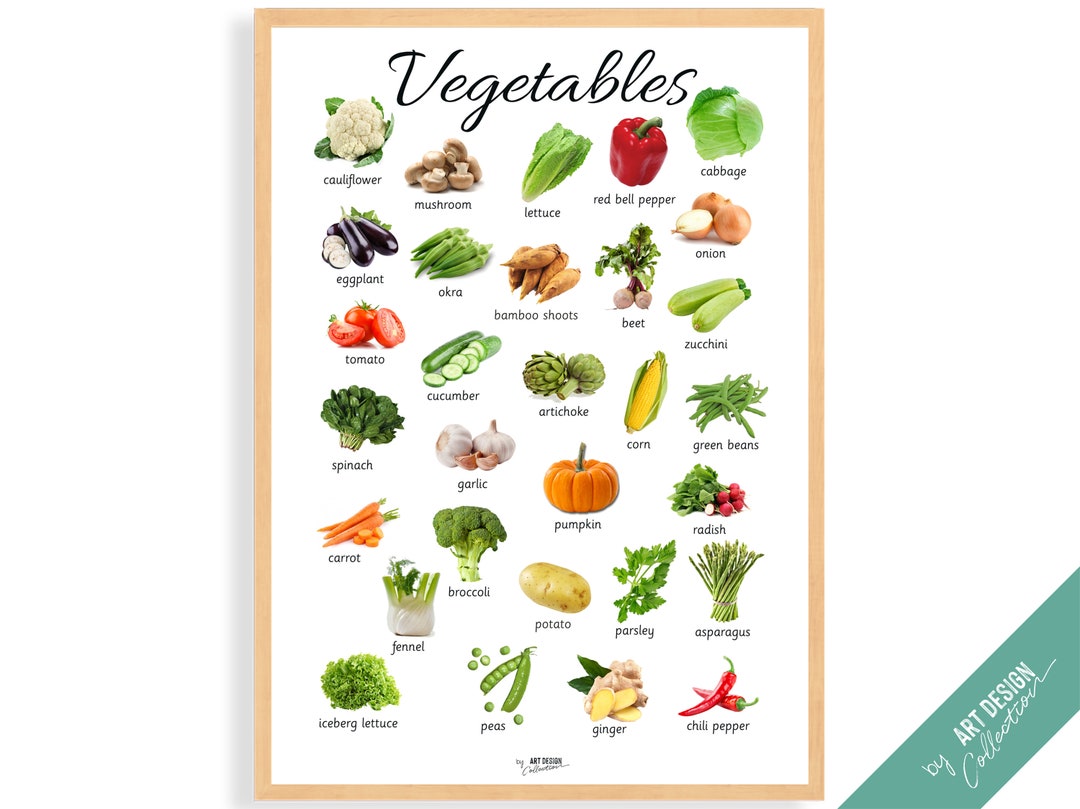 VEGETABLES POSTER Montessori Poster Montessori Educational ...