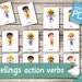 BUNDLE ACTION VERBS 62 Editable Montessori Cards Flash - Etsy