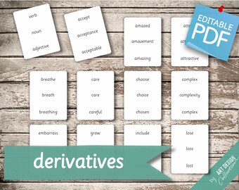 Adjectives Flash Cards - Etsy