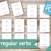 IRREGULAR VERBS 105 Montessori Cards Flash Cards Nomenclature ...