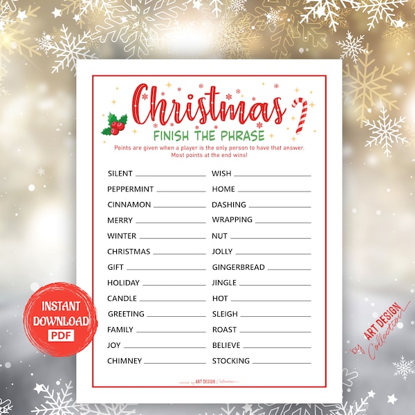Christmas Phrases - Etsy