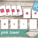 PINK TOWER Control Charts 40 Montessori Cards Flash Cards - Etsy