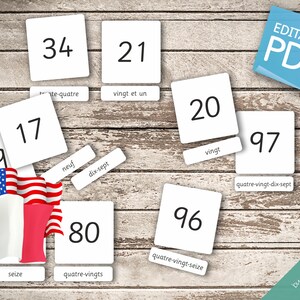 NUMBERS 0 to 100 FRENCH Edition • 101 French and 101 English Editable ...