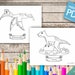 COLORING DINOSAURS • 25 Printable Dinosaurs • Flash Cards Nomenclature ...