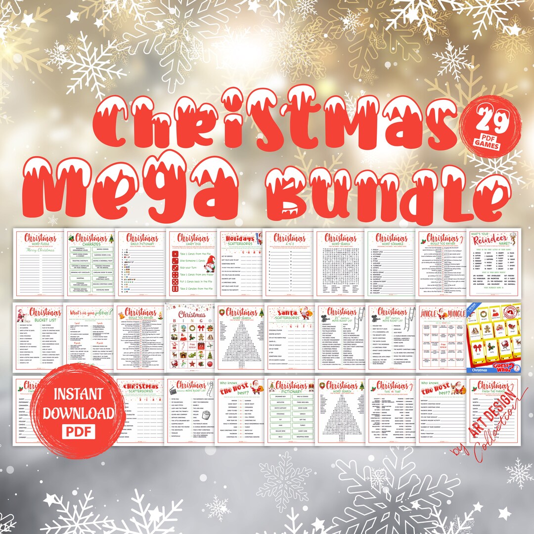 CHRISTMAS Game MEGA BUNDLE • Christmas Game Holiday Christmas Party ...