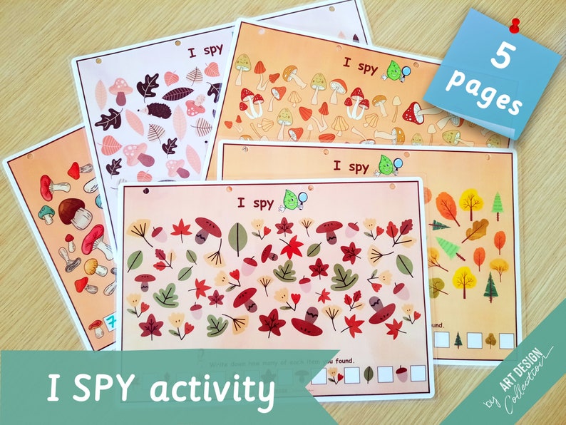 I SPY Activity Busy Book Printable Preschool Homeschool - Etsy