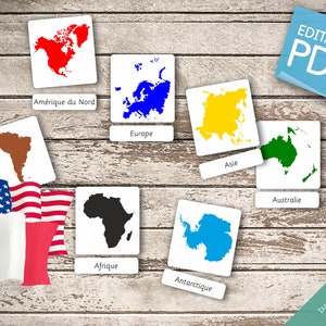 CONTINENTS of the WORLD French Edition • 8+8+8 French and English ...