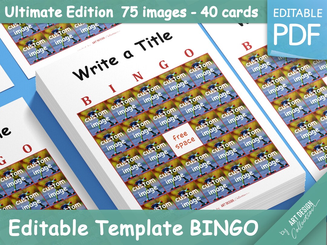 EDITABLE BINGO • Ultimate Edition Custom Template Cards • Christmas ...