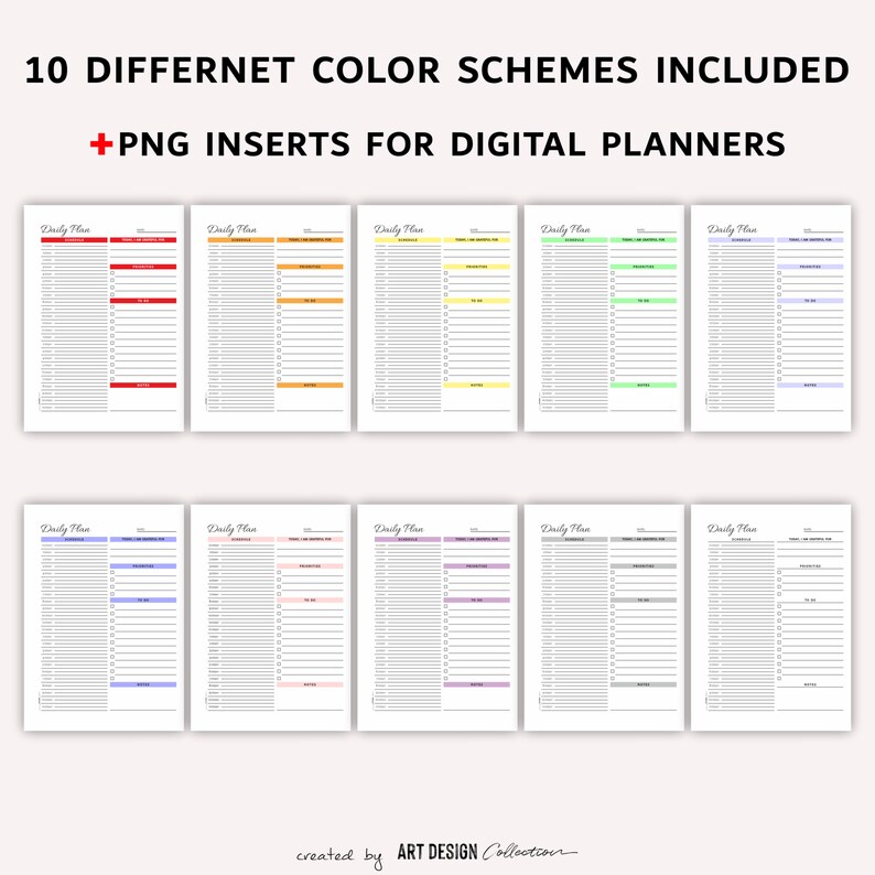 DAILY PLAN Digital Planner Planner Digital Download Budget - Etsy