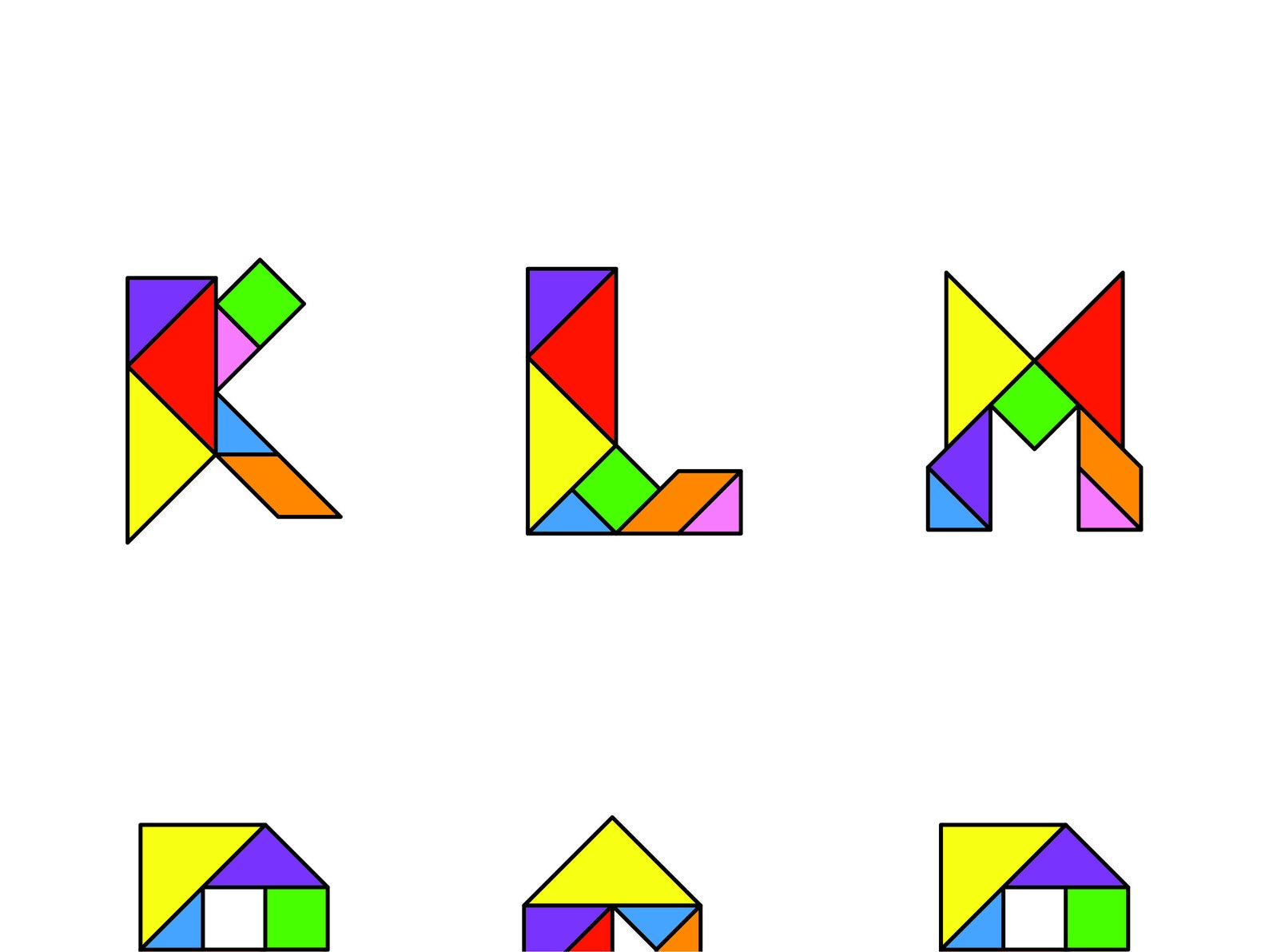 Tangram Alphabet Abstract Wall Art Printable Wall Art Decor - Etsy