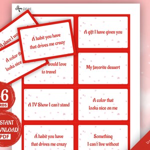 How Well Do You Know Me? VALENTINE Game • 46 Cards Valentines Day Game ...