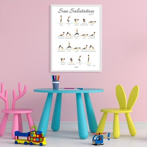 SUN SALUTATION POSTER (yoga Poses Part 3) • Montessori Poster ...