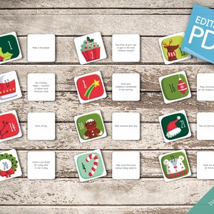 CHRISTMAS KINDNESS CALENDAR • 26 Editable Montessori Cards • Flash ...