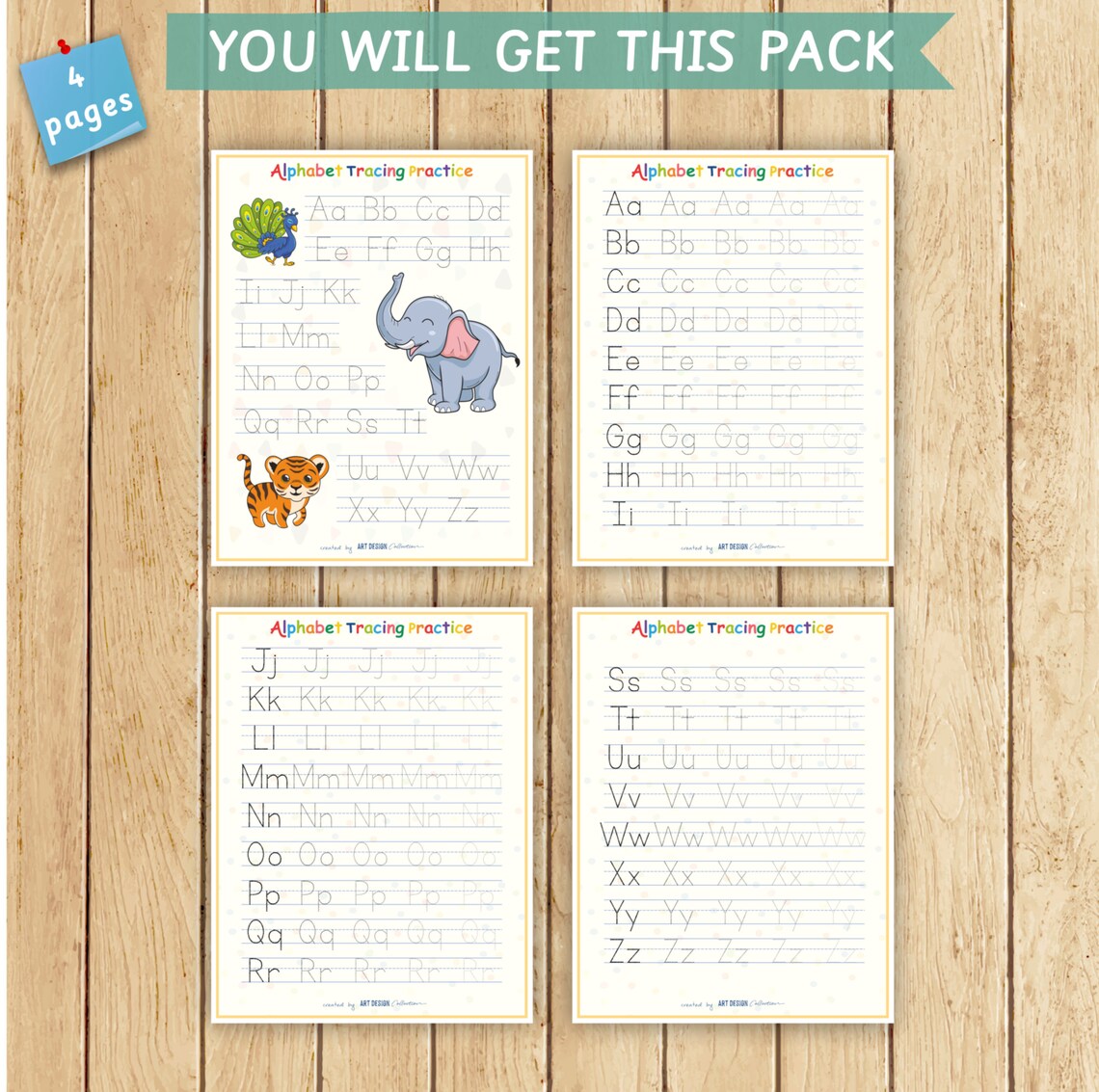 Alphabet Tracing Practice Busy Book Printable Preschool - Etsy