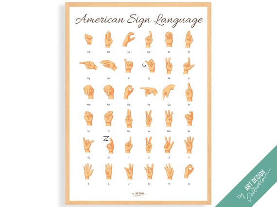 SIGN LANGUAGE Montessori Poster Montessori Educational | Etsy