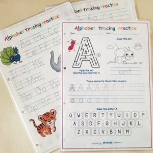 Alphabet Busy Book Printable Preschool Activity Homeschool Resources ...
