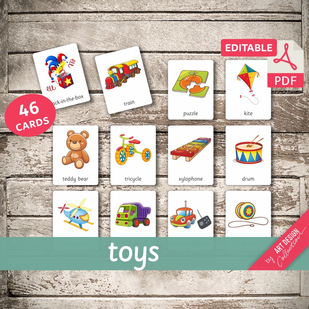 TOYS • 46 Montessori Cards • Flash Cards Nomenclature Flashcards ...
