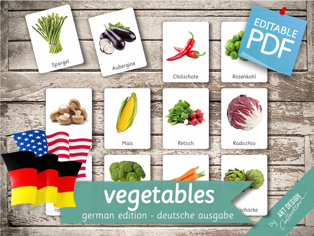 VEGETABLES GERMAN Edition (real Pictures) • 46 German and 46 English ...