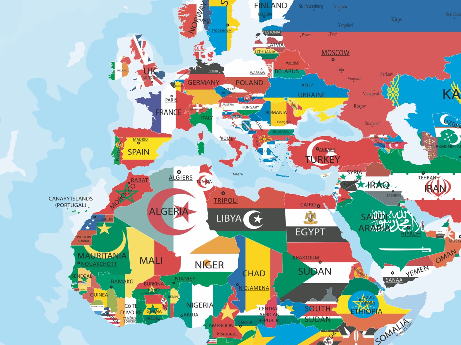 WORLD POLITICAL MAP Large World Map 100''x 58 - Etsy