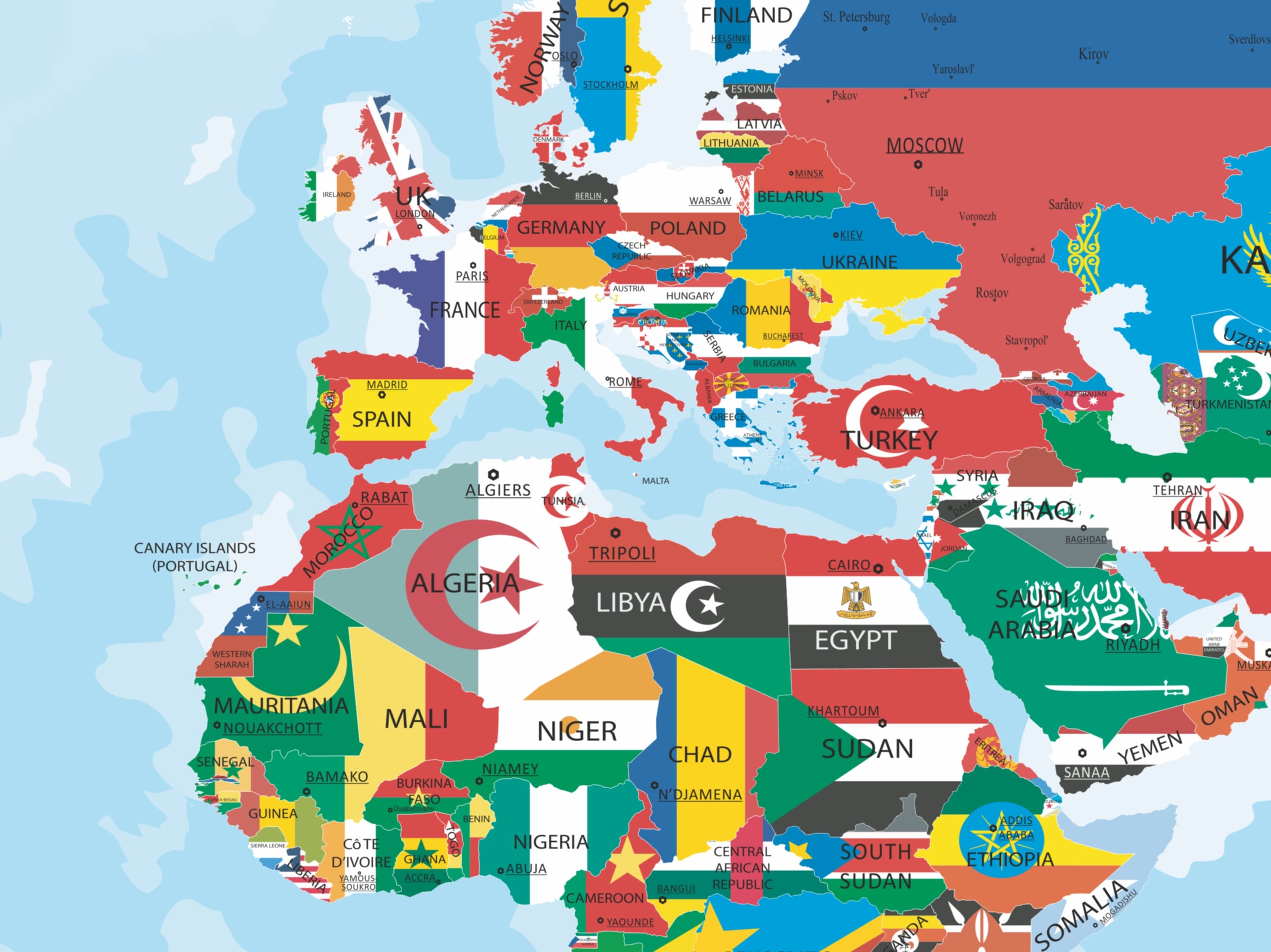 WORLD POLITICAL MAP Large World Map 100''x 58 | Etsy