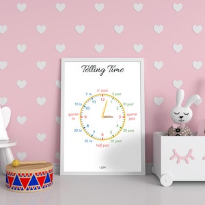 TELLING TIME 2 POSTERS • Montessori Poster • Montessori Educational ...