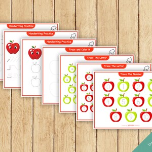 APPLE Busy Book Printable Preschool Activity Homeschool Resources ...