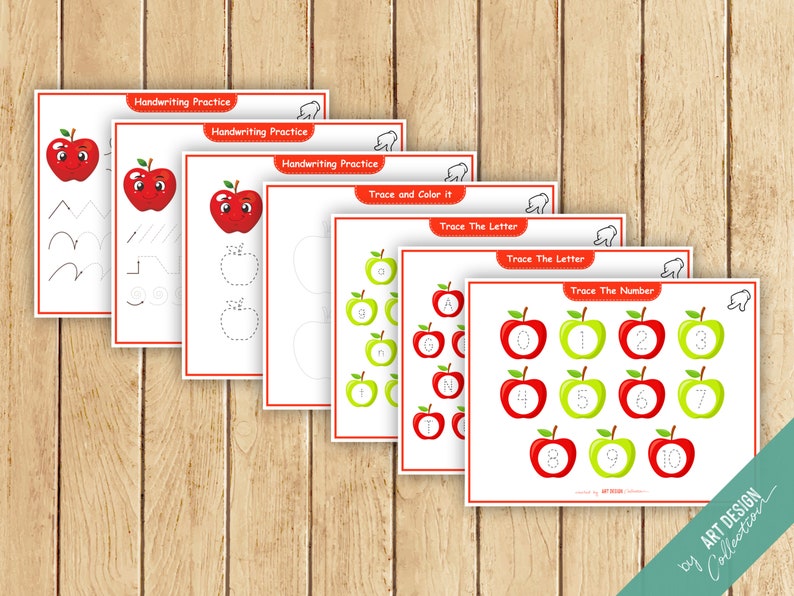 APPLE Busy Book Printable Preschool Activity Homeschool - Etsy