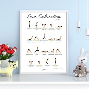SUN SALUTATION POSTER (yoga Poses Part 3) • Montessori Poster ...