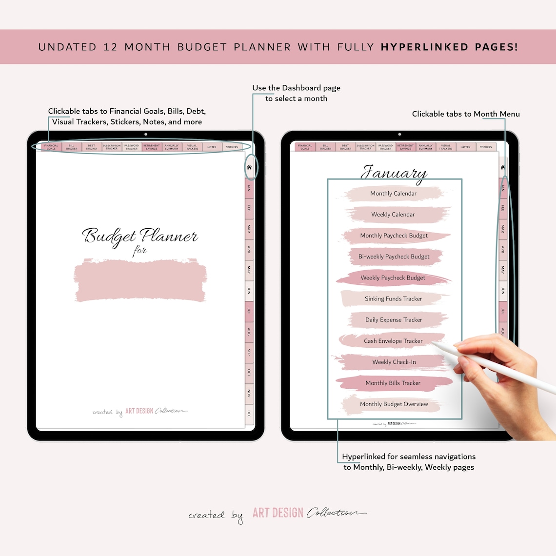 Digital BUDGET Planner, Goodnotes Digital Planner Digital Finance ...