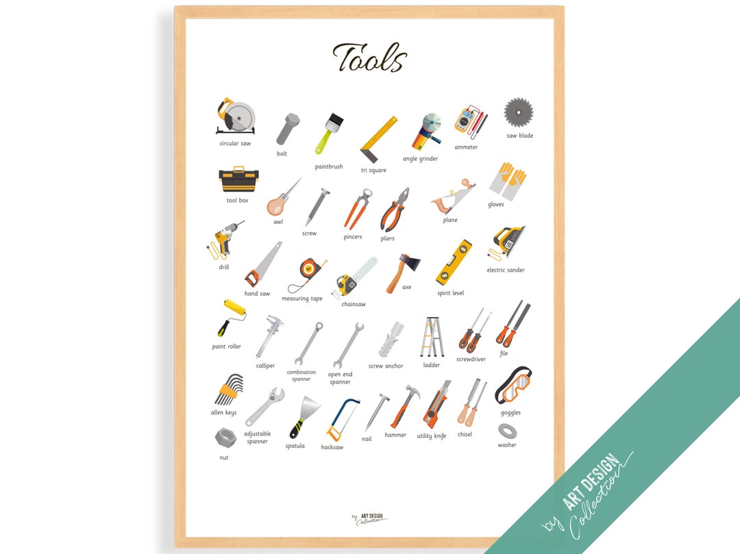 TOOLS POSTER • Montessori Poster • Montessori Educational Homeschooling ...