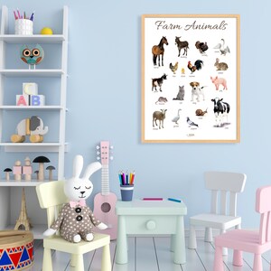 FARM ANIMALS POSTER • Montessori Poster • Montessori Educational ...