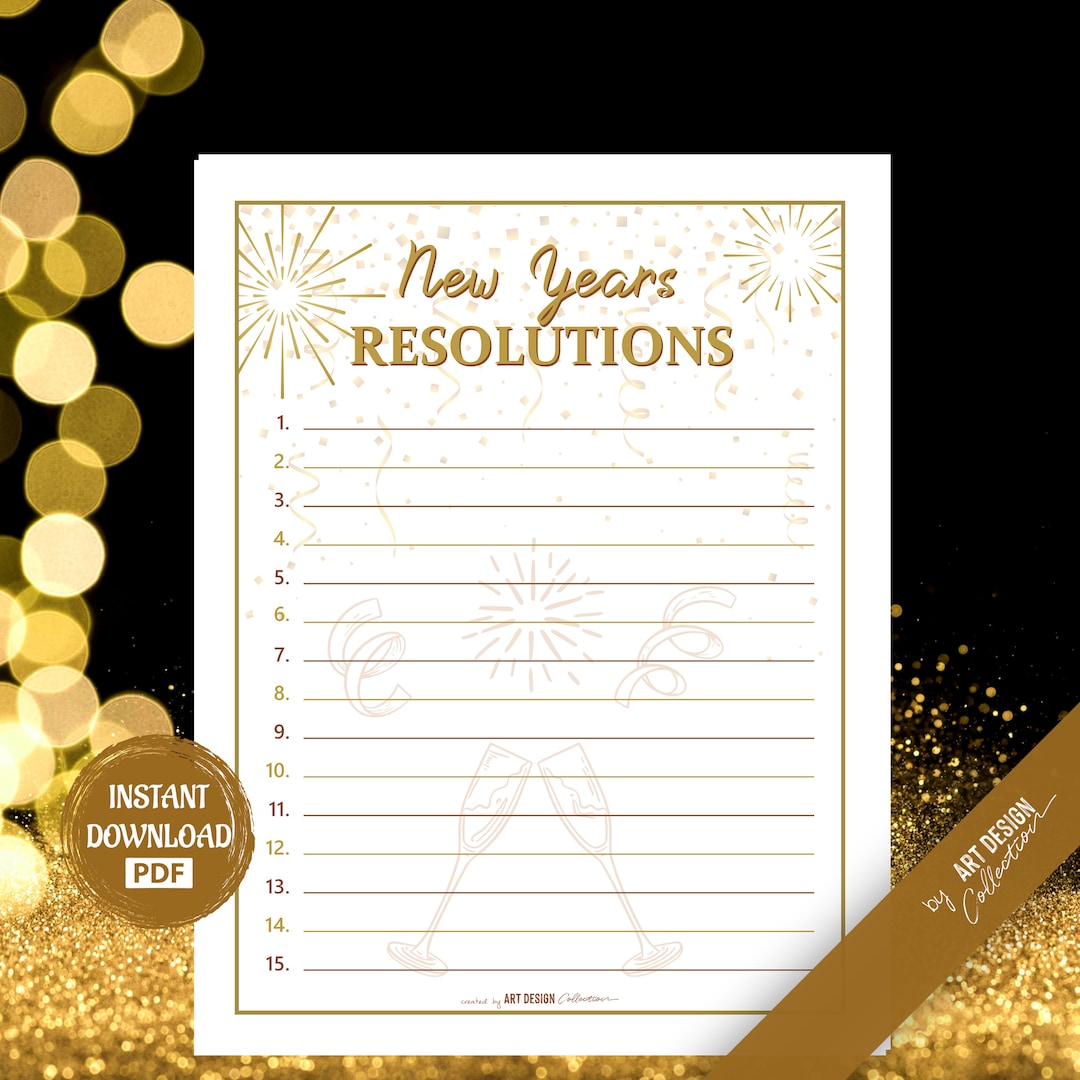 New Years Resolutions Game • Christmas Game Holiday Christmas Party ...