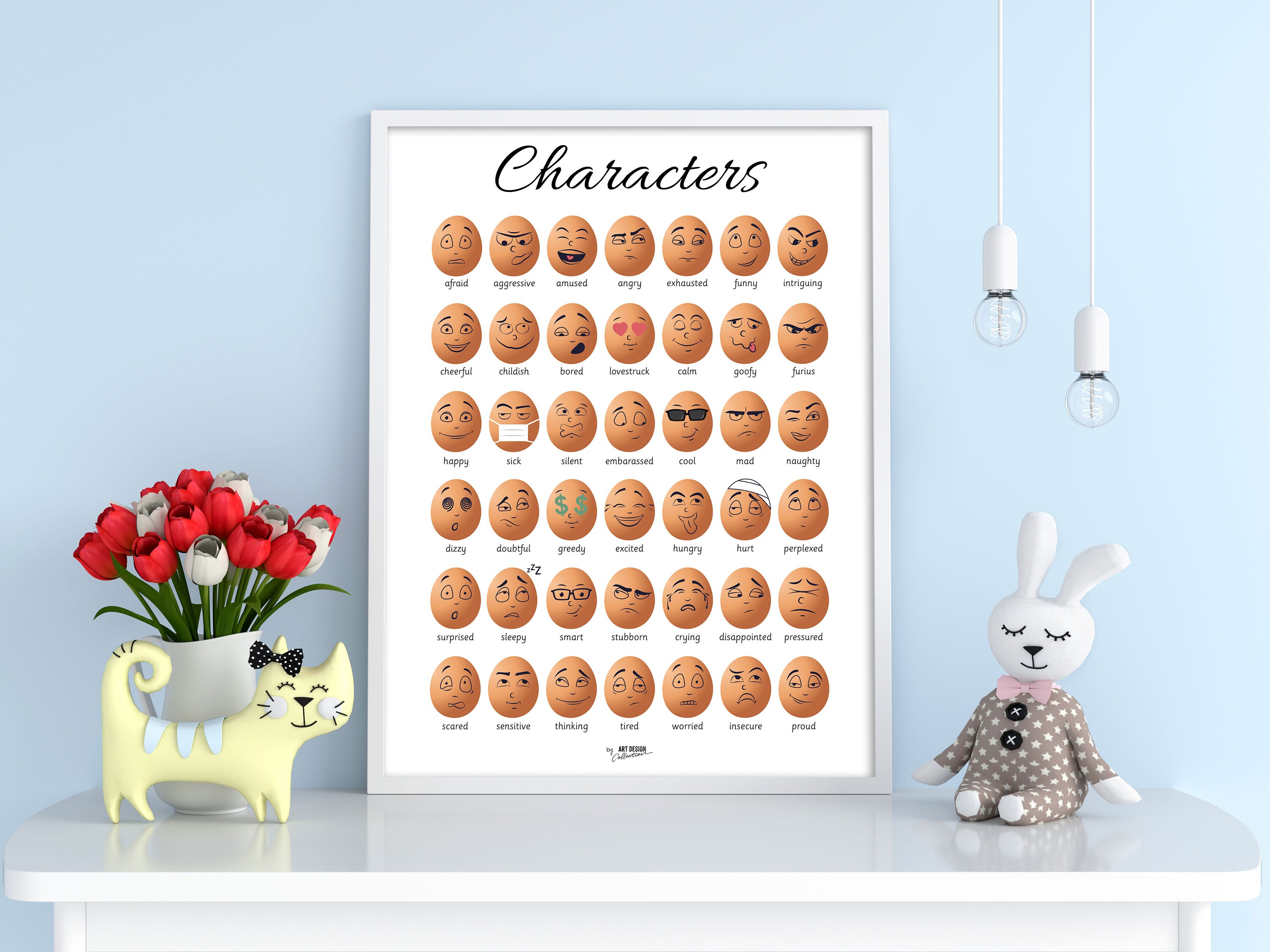 CHARACTERS POSTER Montessori Poster Montessori Educational - Etsy