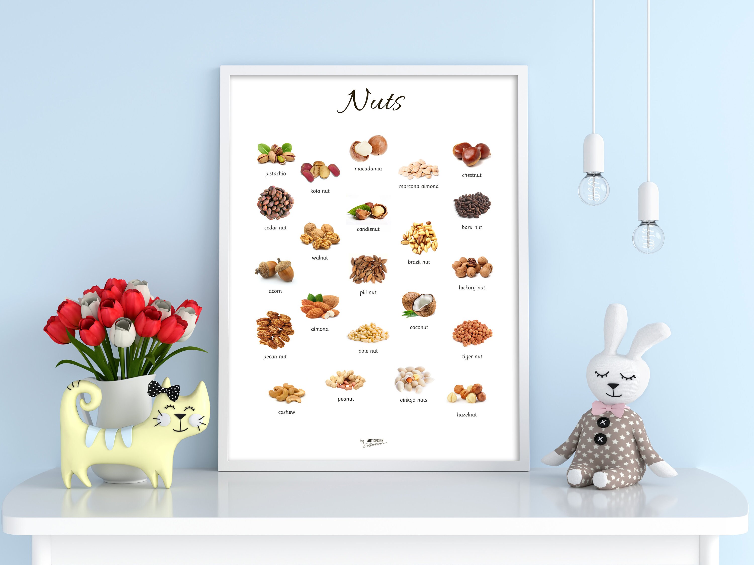 NUTS POSTER • Montessori Poster • Montessori Educational Homeschooling ...