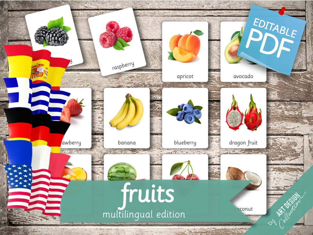 FRUITS MULTILINGUAL Edition • 50 English, French, German, Greek, and ...