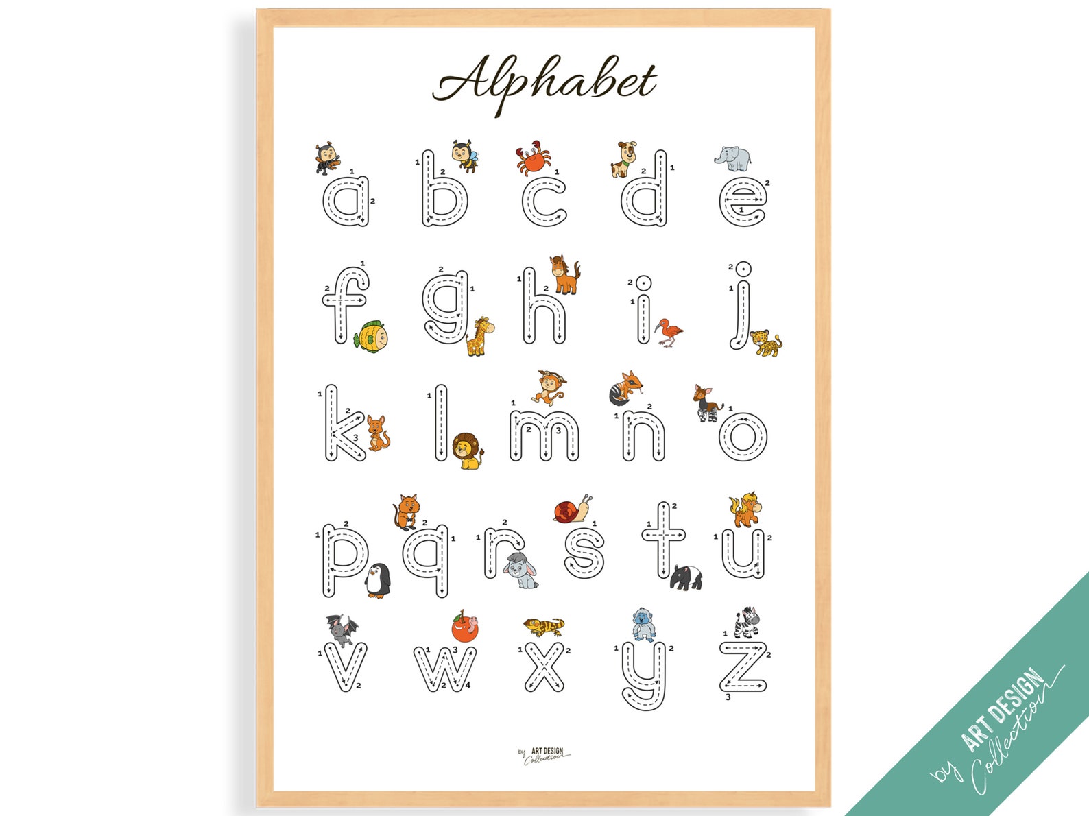 3 ALPHABET TRACING POSTERS • 3 Montessori Poster • Montessori ...