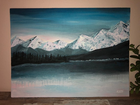 Acrylic Landscape Sticker - Etsy